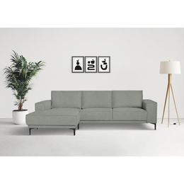 OTTO HOME Ecksofa »Polsterecke Oland, Struktur, Flachgewebe, Luxus-Microfaser, Boucle« L-Form, 280 cm, Wellenunterfederung, Skandi-Design,...