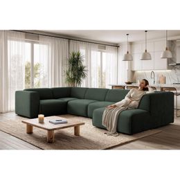 OTTO HOME Wohnlandschaft »Merid U-Form, jederzeit durch Module erweiterbar, B/T/H: 367/206/70 cm« als Modul oder separat verwendbar, für...