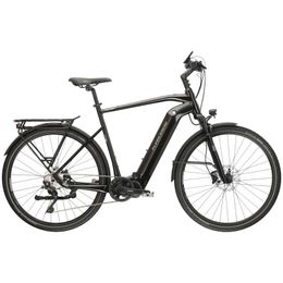 KROSS »E-Trekkingrad Trans Hybrid 6.0 28 Zoll schwarz« 10 Gang Shimano DEORE XT T8000 Schaltwerk Kettenschaltung Mittelmotor 250 W schwarz+schwarz