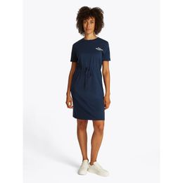 Tommy Hilfiger Damen Shirtkleid &raquo;HILFIGER TEE DRESS&laquo; mit Logo blau XS (34), N-Gr