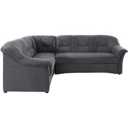 DOMO collection Ecksofa &raquo;Sarafina zeitlos&bequem, optional mit Federkern, Breite 240cm, L-Form&laquo; wahlweise mit Bettfunktion grau Microfaser PRIMABELLE 