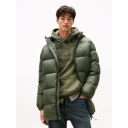 Tommy Jeans Damen Steppjacke &raquo;TJM ESSENTIAL DOWN PARKA&laquo; mit Kapuze Daunenjacke, &Uuml;bergangsjacke mit Kapuze gr&uuml;n L