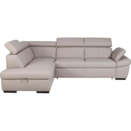 exxpo - sofa fashion Ecksofa &raquo;Salerno, Funktionssofa, hoher Sitzkomfort, Breite 268cm, L-Form&laquo; inkl. Kopf- und Armteilverstellung, wahlweise mit 