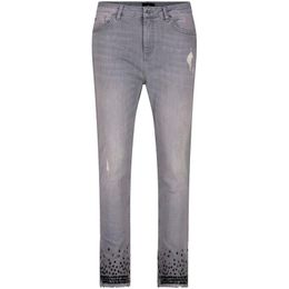 monari Röhrenjeans mit Glitzersteinchen hellgrau 36 - N-Gr N-Gr 36 Trendige Jeans mit Glitzernieten von monari