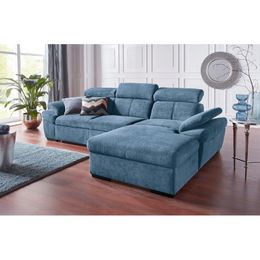 exxpo - SOFA FASHION Ecksofa »Salerno, inkl. Arm-& Kopfteilverstellung, bequem, Breite 280cm, L-Form« wahlweise mit Bettfunktion und Bettkasten,...