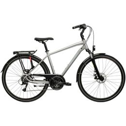 KROSS Trekkingrad &raquo;Herren-Trekkingrad 28" Trans 3.0 Silberfarben 24 G&auml;nge&laquo; 24 Gang Shimano ACERA M3020 Schaltwerk Kettenschaltung silberfarben+schwarz