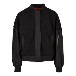 Urban Classics Bomberjacke &raquo;Damen Ladies Oversized Sherpa Mixed Bomber Jacket&laquo; 1 Stk. tlg. ohne Kapuze black S S Damen Bomberjacke mit einem...