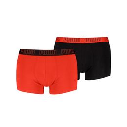 Puma Trunk »MEN EVERYDAY TRUNKS 2P« Packung, 2er Pack, mit Logobund Fierce Red / Black L L Herren-Boxershorts von Puma
