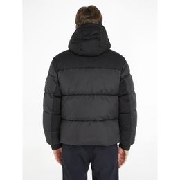 Tommy Hilfiger Herren Steppjacke &raquo;NEW YORK HOODED JACKET&laquo; mit Kapuze hochgeschlossene Winterjacke, wasserabweisend, verstellbare &Auml;rmel schwarz XXL