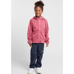 Jack Wolfskin M&auml;dchen Outdoorjacke &raquo;FELDBERG HOODED JKT K&laquo; mit Kapuze pink 116