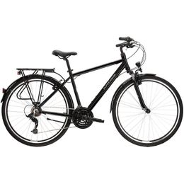 KROSS Trekkingrad »Herren-Trekkingrad 28" Trans 1.0 Schwarz 21 Gänge« 21 Gang Shimano SUNRACE RDM41 Schaltwerk Kettenschaltung schwarz+schwarz