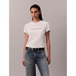 Calvin Klein Jeans Damen T-Shirt &raquo;A- INST. LOGO CLASSIC TEE SS&laquo; mit Logoschriftzug M (40)