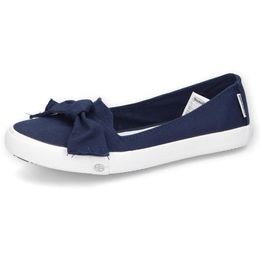 Dockers by Gerli Ballerina Freizeitschuh mit auff&auml;lliger Schleife dunkelblau 39 39 Sportlicher Ballerina aus Canvas