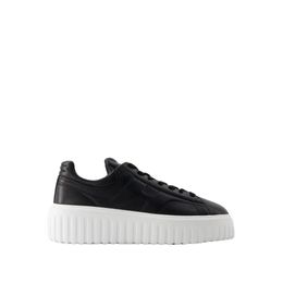 Hogan Low-Top Sneaker - H-Stripes Allacciato Sneakers - Leather - Black - Gr. 35 (EU) - in Schwarz - für Damen