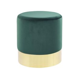 Beliani Pouf SOPHIA in Gr&uuml;n/Gold - (W) 39 x (H) 40 x (L) 39 cm | Gr.: onesize