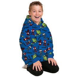 Marvel Spidey Oversize Cozy Hoodie Spiderman Übergroße Kuschelpullover in blau | Gr.: onesize