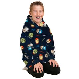 Marvel The Avengers Oversize Cozy Hoodie Übergroße Kuschelpullover in blau | Gr.: onesize