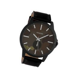 Analog-Armbanduhr Oozoo Timepieces schwarz extra groß (ca. 48mm) | Gr.: onesize