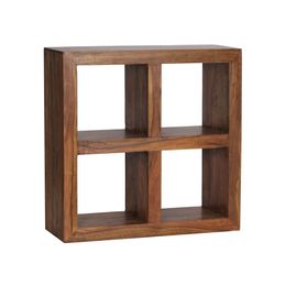 FineBuy B&uuml;cherregal in Braun / Sheesham / 82x34x82 | Gr.: onesize