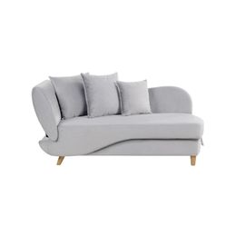 Beliani Chaiselongue MERI in Grau/Braun - (W) 155 x (H) 76 x (L) 69 cm | Gr.: onesize