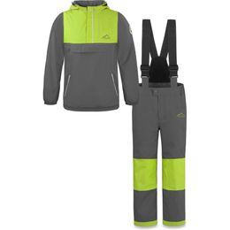 Normani Outdoor Sports Kinder WinterSet Thermohose und Windbreaker in Grau | Gr.: 110/116