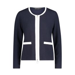 Betty Barclay Shirtjacke mit Struktur in Patch Dark Blue/Cream | Gr.: 36