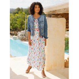Heine Druck-Kleid in wei&szlig;-hummer-bedruckt | Gr.: 34