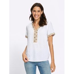 WITT WEIDEN Kurzarm-Bluse in ecru | Gr.: 52