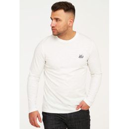 Jack & Jones Jack & Jones Langarmshirt mit Logo - JCORISE INFINITY TEE LS CREW NECK in Cloud Dancer | Gr.: XXL