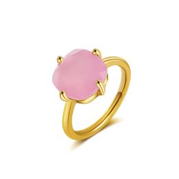 AILORIA &Eacute;GLANTINE Ring Rosa Chalcedon in rosa | Gr.: 55