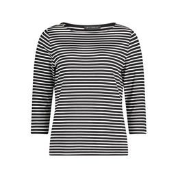 Betty Barclay Basic Shirt mit Ringel in Schwarz/Wei&szlig; | Gr.: 44