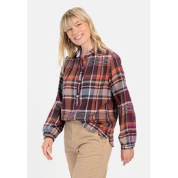 Camel Active Karobluse mit Stehkragen in Rot-Lila | Gr.: XL