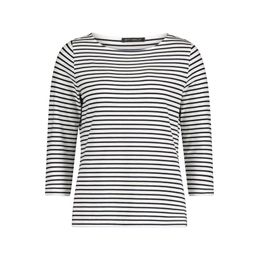 Betty Barclay Basic Shirt mit Ringel in Wei&szlig;/Dunkelblau | Gr.: 46