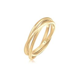 Elli Ring 925 Sterling Silber in Gold | Gr.: 54