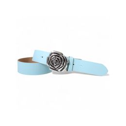 Fronhofer Damen Lederg&uuml;rtel Silber in Aqua | Gr.: 115 cm