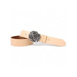 Fronhofer Damen Lederg&uuml;rtel Silber in Peach | Gr.: 95 cm