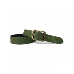 Fronhofer Lederg&uuml;rtel Messing in Khaki | Gr.: 105 cm