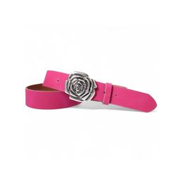 Fronhofer Damen Lederg&uuml;rtel Silber in Pink | Gr.: 95 cm