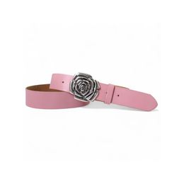 Fronhofer Damen Lederg&uuml;rtel Silber in Old-Rose | Gr.: 115 cm