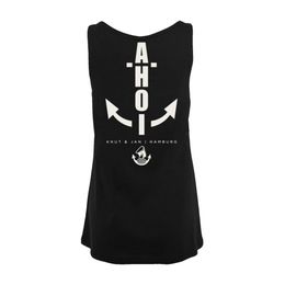 F4NT4STIC Damen Tanktop Ahoi Anker Knut & Jan Hamburg in schwarz | Gr.: 3XL