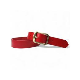 Fronhofer Lederg&uuml;rtel Messing in Rot | Gr.: 90 cm