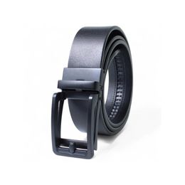 Fronhofer Herren Lederg&uuml;rtel Schwarz in Schwarz | Gr.: 115 cm