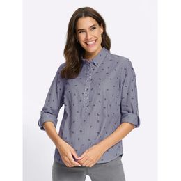 WITT WEIDEN Baumwollbluse in marine-gestreift | Gr.: 36