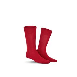 Kunert Socken Clark druckfreier Bund in Red | Gr.: 39-42