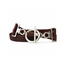Fronhofer Damen Tailleng&uuml;rtel in Dunkelbraun | Gr.: 115 cm