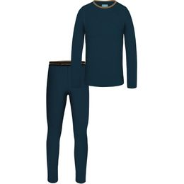 Normani Outdoor Sports Kinder Merino Thermo Unterw&auml;sche in Navy | Gr.: 134/140
