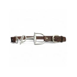 Fronhofer Damen Tailleng&uuml;rtel in Dunkelbraun | Gr.: 85 cm
