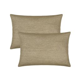 Erwin M&uuml;ller Erwin M&uuml;ller Jacquard Kissenh&uuml;lle 2er-Pack York in beige | Gr.: 30 x 50 cm