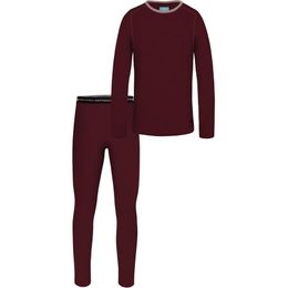 Normani Outdoor Sports Kinder Merino Thermo Unterw&auml;sche in Bordeaux | Gr.: 170/176