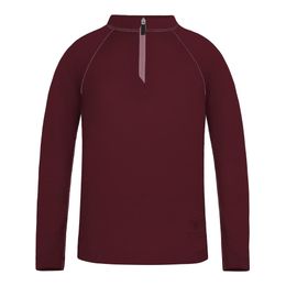 Normani Outdoor Sports Kinder Merino Langarm mit 1/4 Zipper Nyapari in Bordeaux | Gr.: 98/104